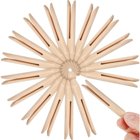 Set 40 carlige pentru rufe, Lemn, 11 cm, Maro - eMAG.ro