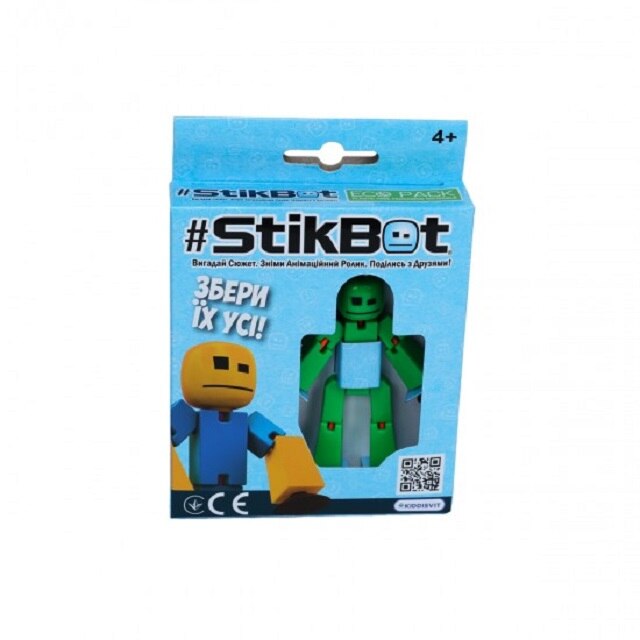 Figurina Stikbot robot cu ventuze, verde, 10 x 14 cm - eMAG.ro