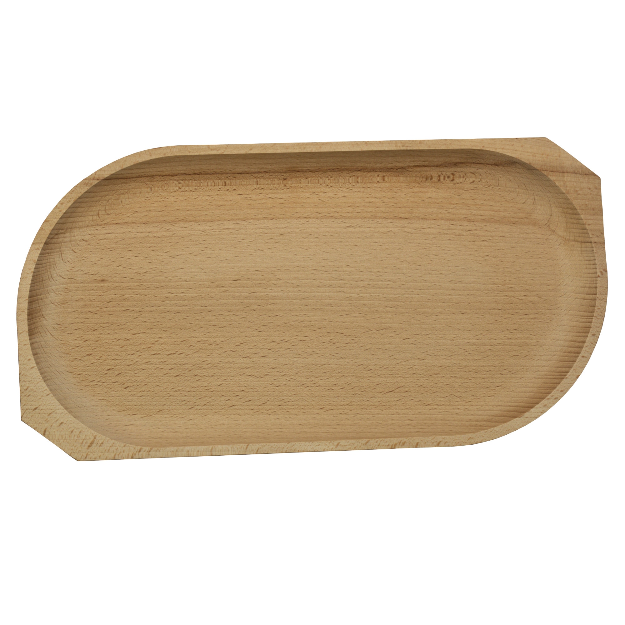 Platou, tava de servire cu 1 compartiment, lemn masiv fag, rustic, 43 x ...