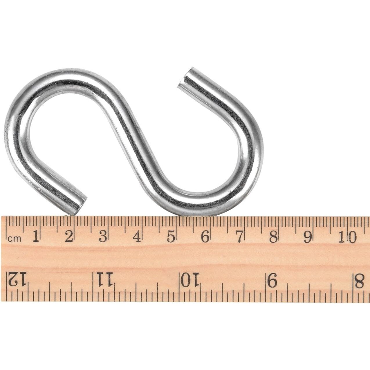 Set 4 carlige in S, Inox, 7.5cm, 200kg, Argintiu - eMAG.ro