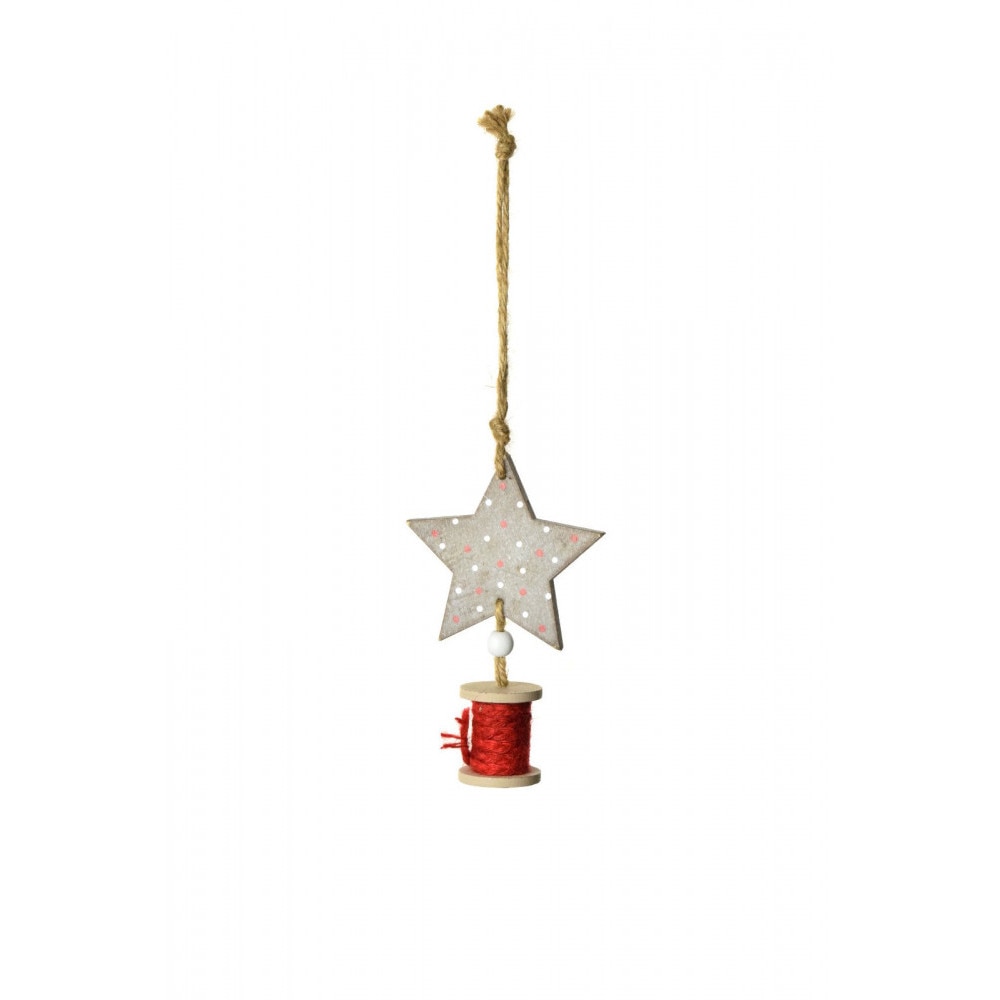 Decoratiune de Craciun, GlobalOutlet, Lemn, Stea, Multicolor - eMAG.ro