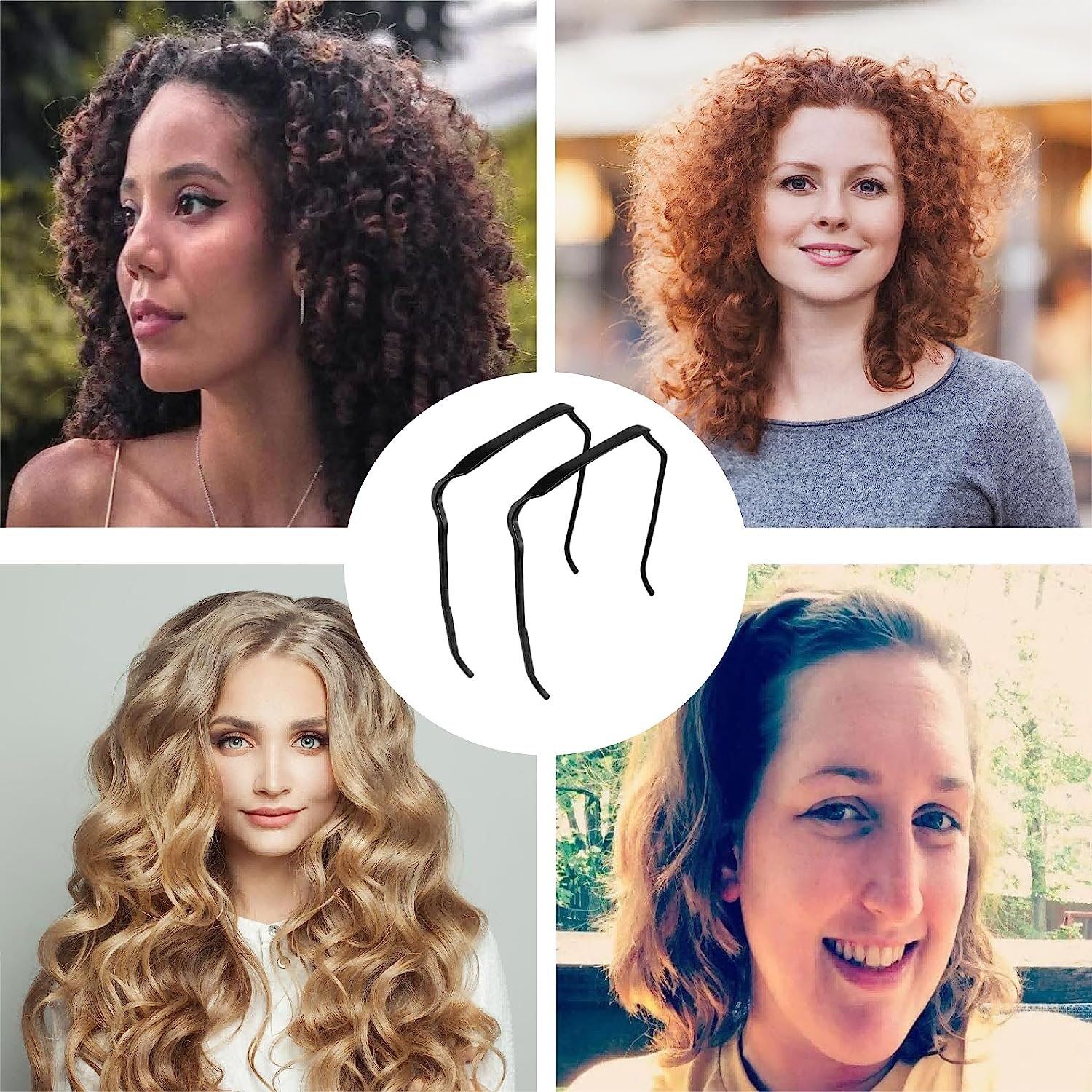 Set 2 bentite, Plastic, 145 mm, Negru - eMAG.ro