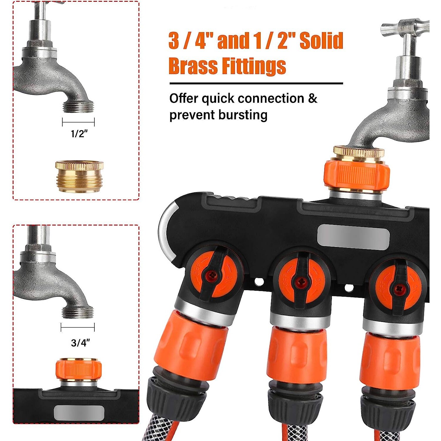 Distribuitor de apa cu 4 cai, ABS, Multicolor - eMAG.ro