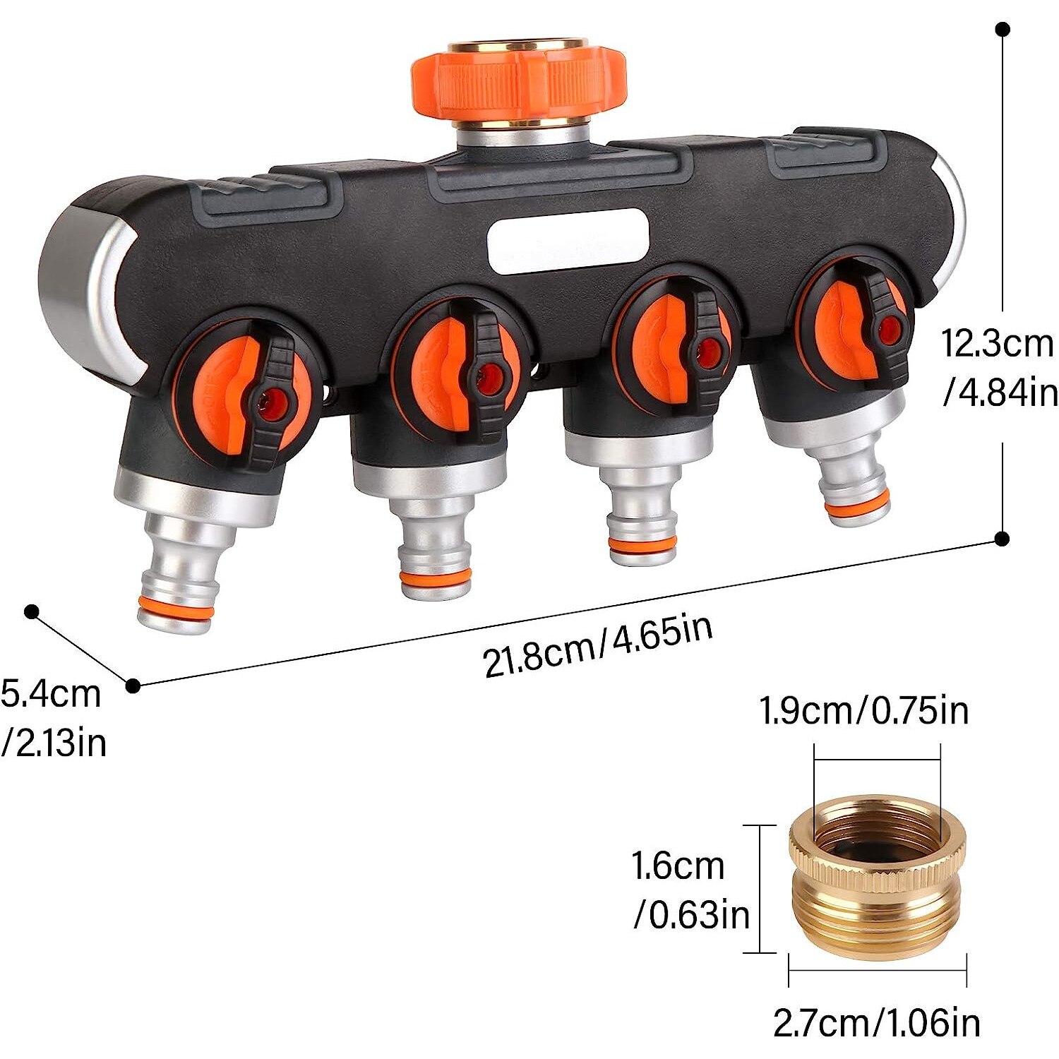 Distribuitor de apa cu 4 cai, ABS, Multicolor - eMAG.ro
