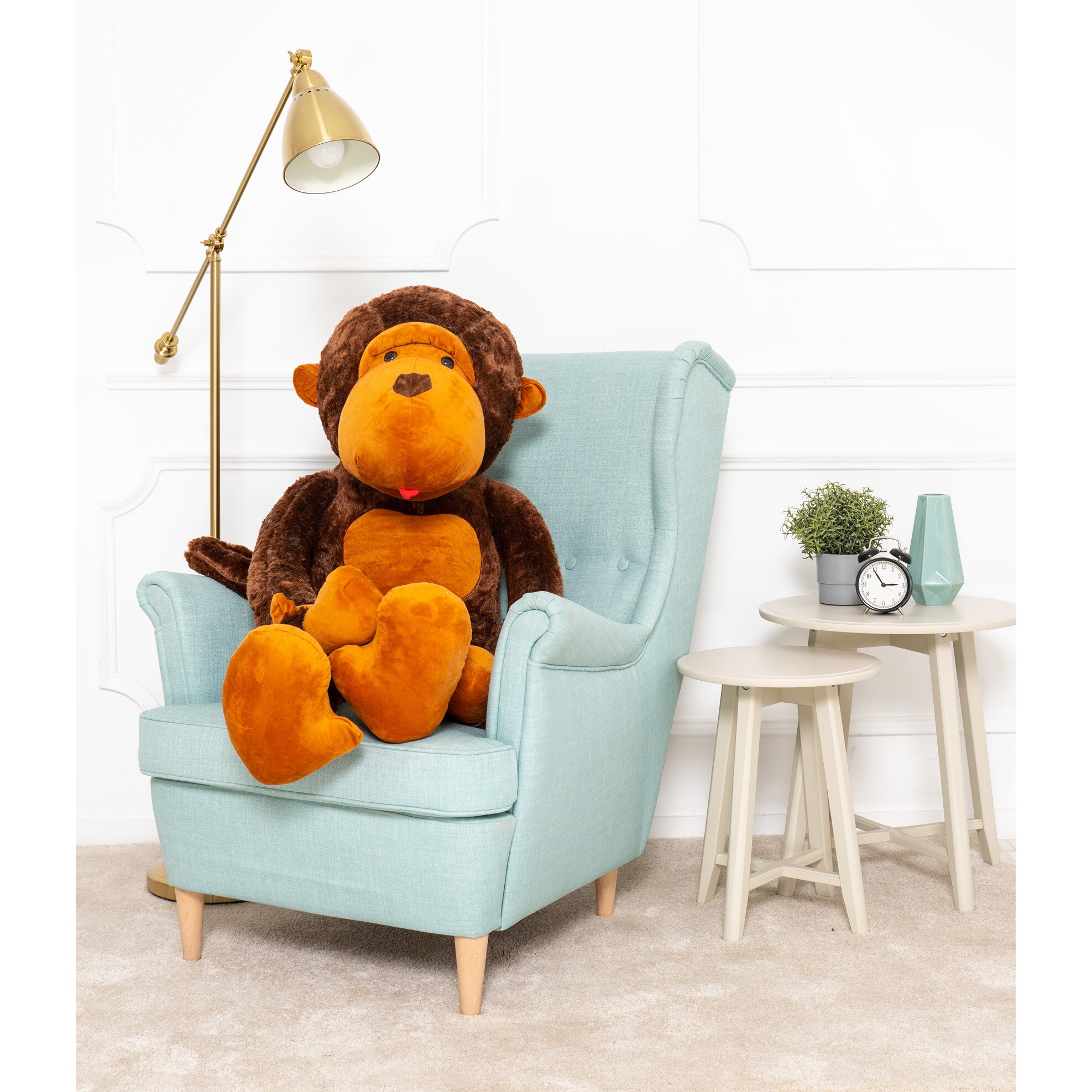 Jucarie de plus, Mis Gustaw, Maimuta, 130 cm, Maro - eMAG.ro