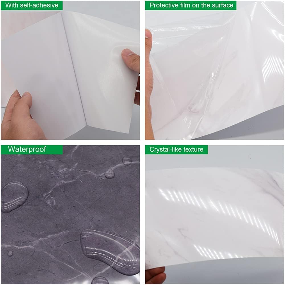 Set 16 placi decorative, PVC, 30x15 cm, Gri - eMAG.ro