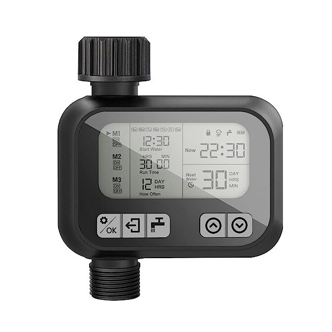 Temporizator udare automata pentru gradina, Nylon, 3 programe, Negru - eMAG.ro