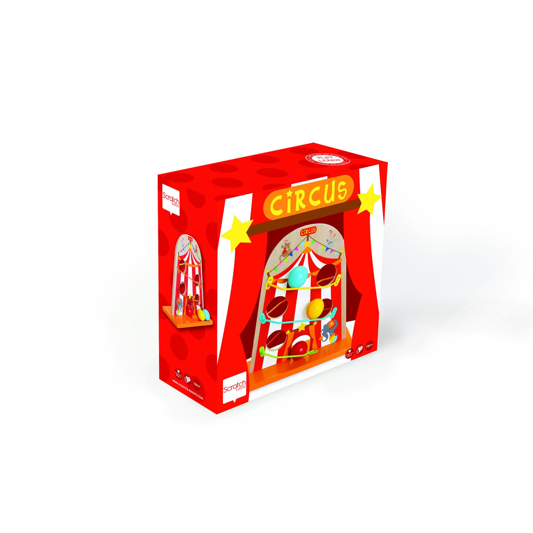 Scratch Golyós játék, többszínű, Cirkusz téma - eMAG.hu