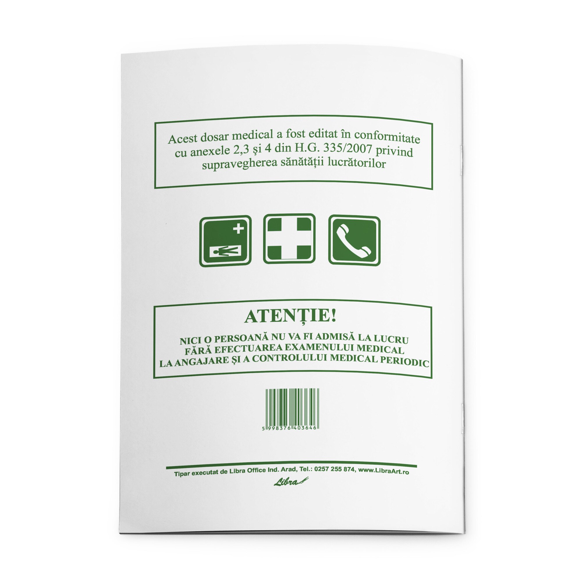 Dosar medical A5 16 pagini coperta carton - eMAG.ro