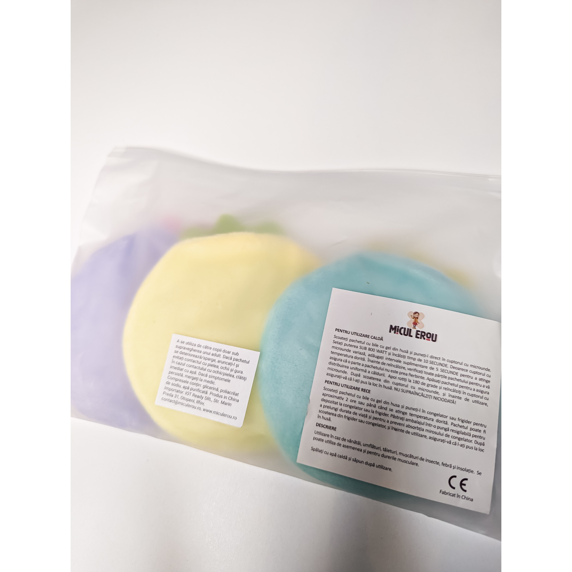 Set 3 comprese reutilizabile cald/rece Dinos, Micul Erou - eMAG.ro