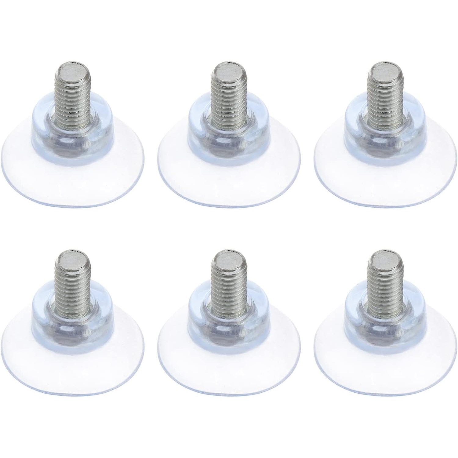 Set 12 ventuze cu filet, PVC, 35 mm, Transparent - eMAG.ro