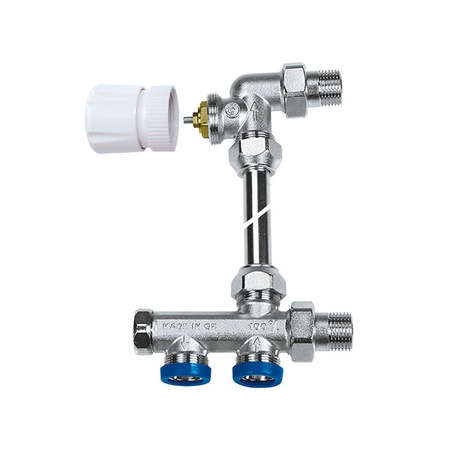 Kit robineti radiator 1/2", alimentare inferioara 24x19, tur ...
