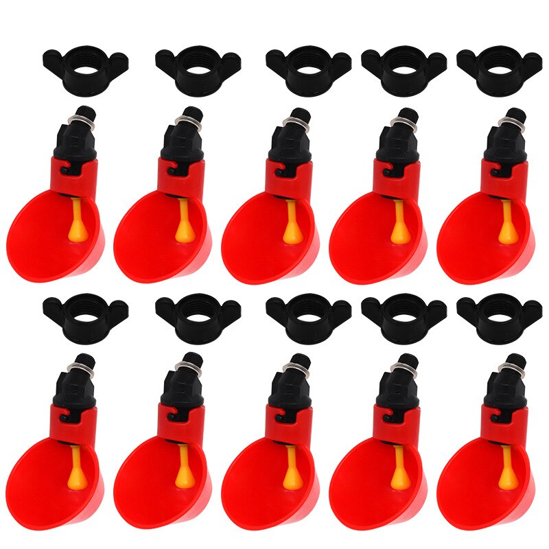 Set 10 Adapatoare pasari, Plastic, 7.6 x 5 x 4.5cm, Rosu - eMAG.ro