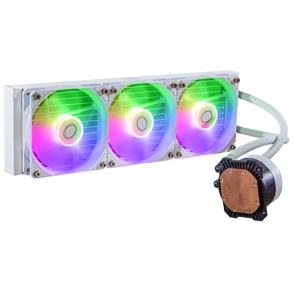 Cooler procesor Cooler Master MasterLiquid 360L Core ARGB White Edition ...