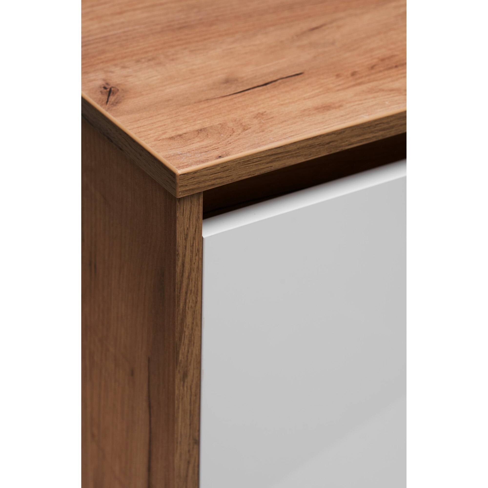 Комплект мебели за баня, 5 части, Маска, Композитна мивка, Смесител ...