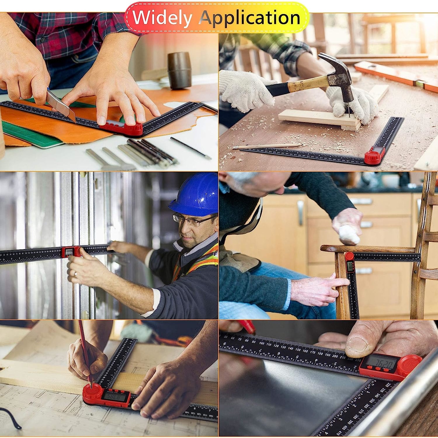 Raportor digital JENUOS® de 200 mm, plastic, 2in1, Negru - eMAG.ro