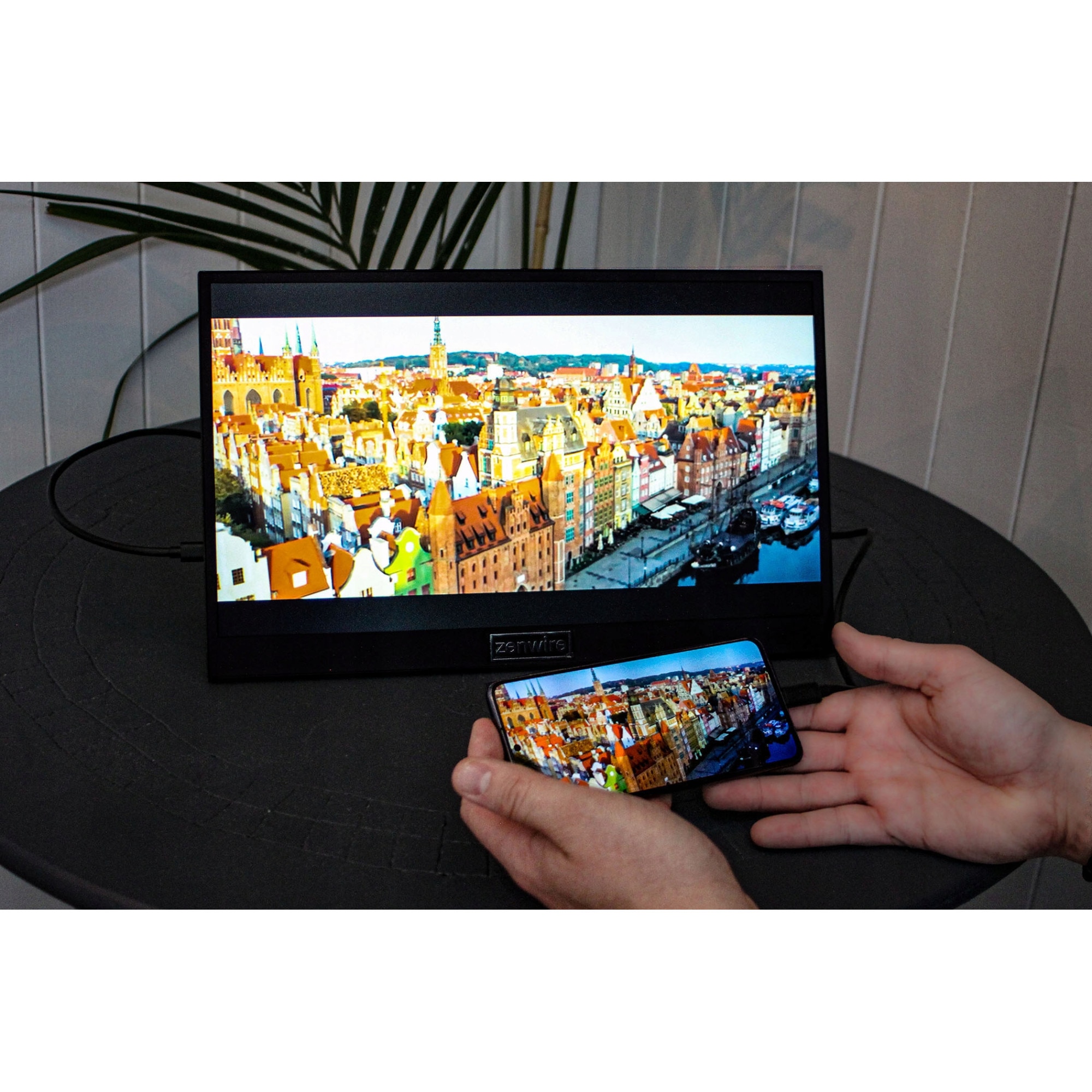 Преносим монитор Zenwire USB-C Full HD 1920x1080 IPS HDMI монитор за ...