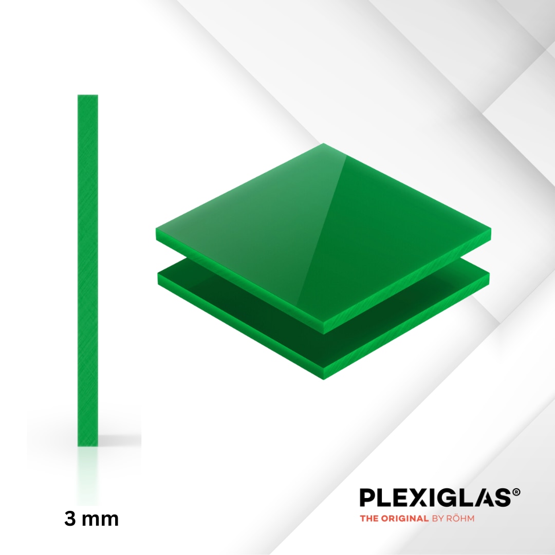Placa plexiglas, acryl, 250 x 250mm, grosime 3mm, verde - eMAG.ro