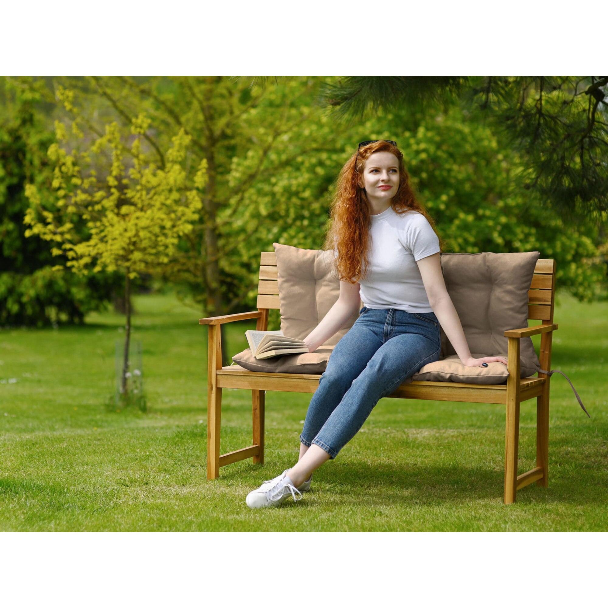 Perna de gradina perna banca, Postergaleria, 120x50x50 cm, Maro - eMAG.ro