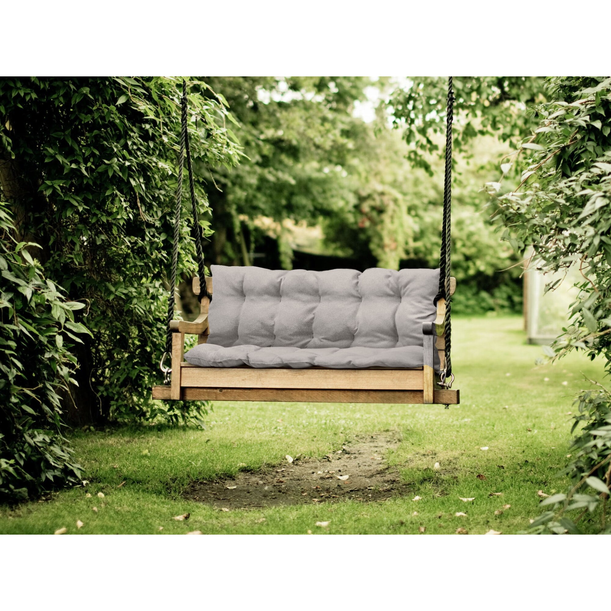 Perna de gradina perna banca, Postergaleria, 120x50x50 cm, Gri - eMAG.ro