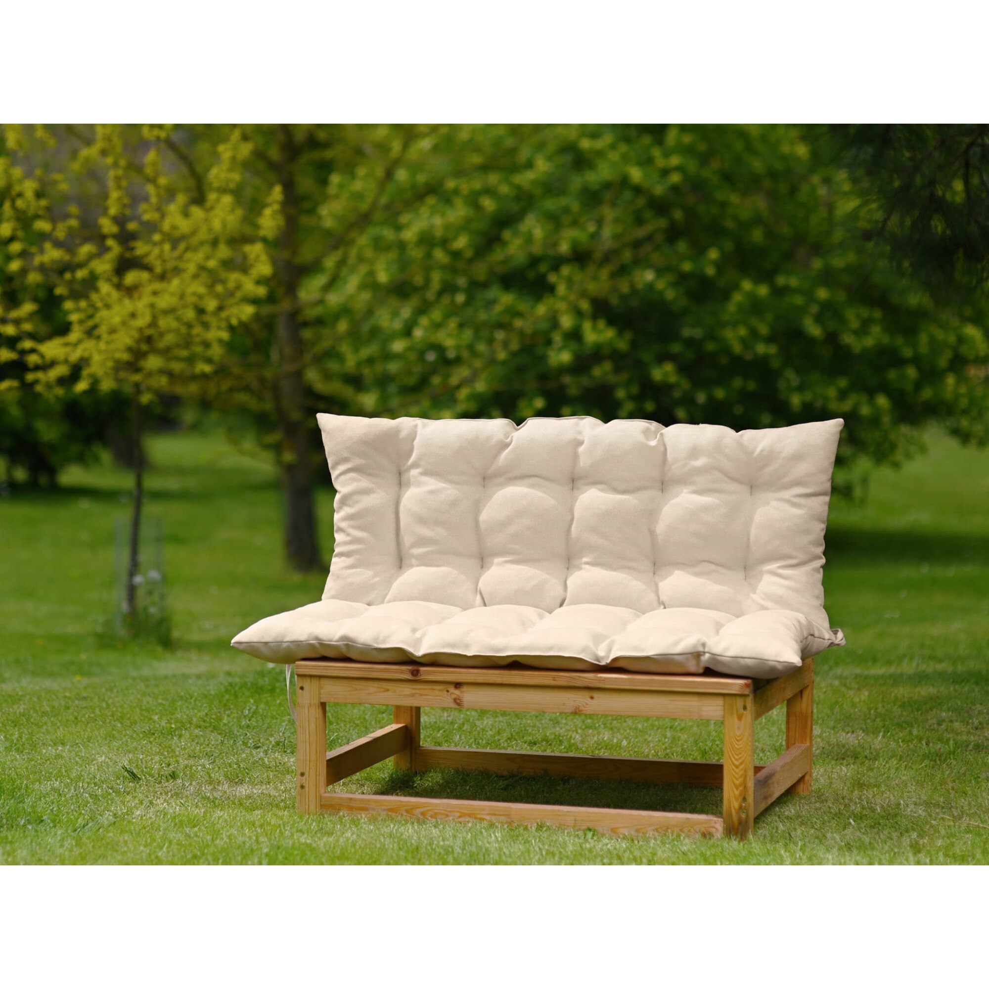 Perna de gradina perna banca, Postergaleria, 120x50x50 cm, Bej - eMAG.ro