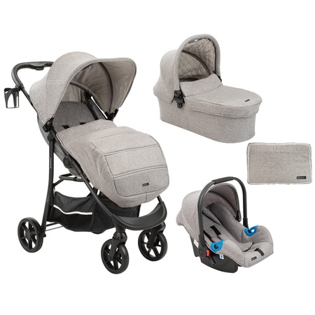 Carucior modular 3 in 1 KikkaBoo Selina Light Grey - eMAG.ro