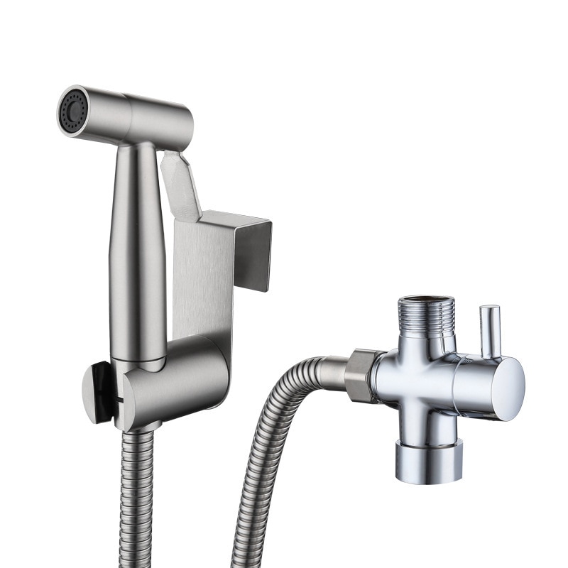 Set dus pentru toaleta, Inox, 1.5 m, Argintiu - eMAG.ro