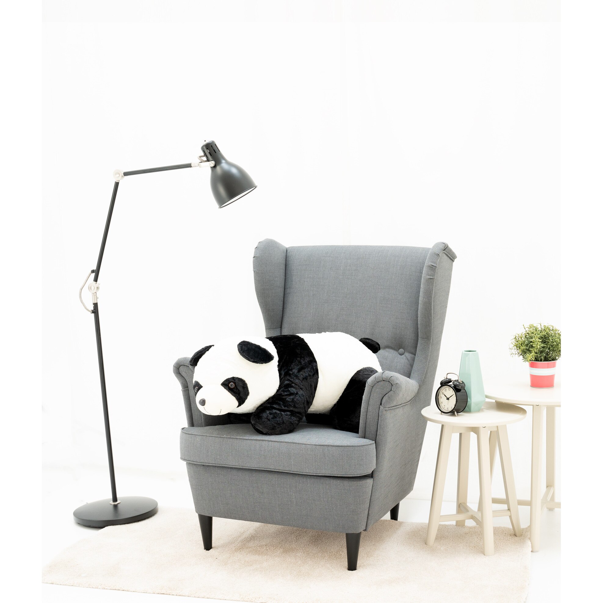 Jucarie de plus, Mis Gustav, Teddy Panda culcat, 70 cm, Negru/Alb - eMAG.ro