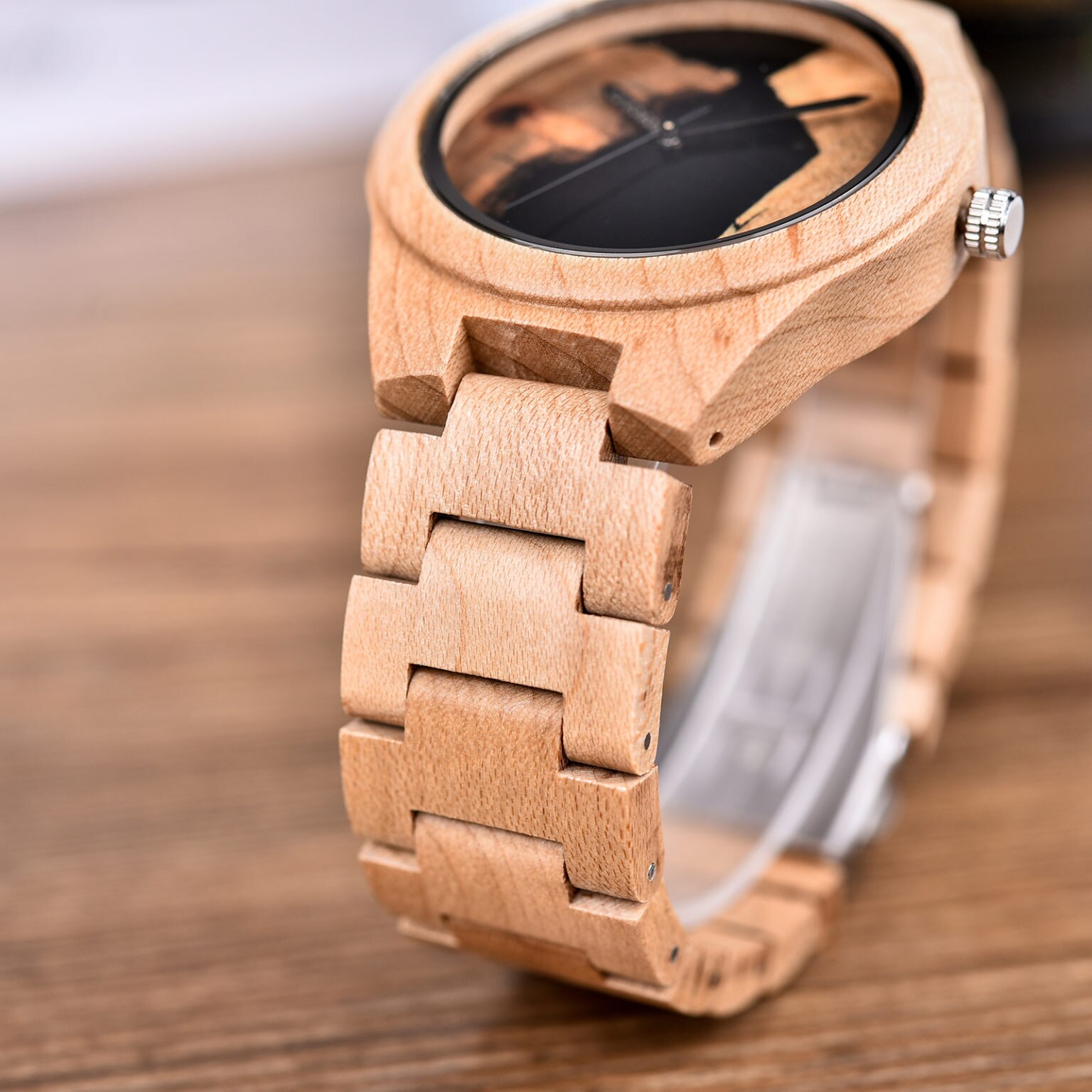 Ceas lemn epoxy, BOBO BIRD GT078-1A - eMAG.ro