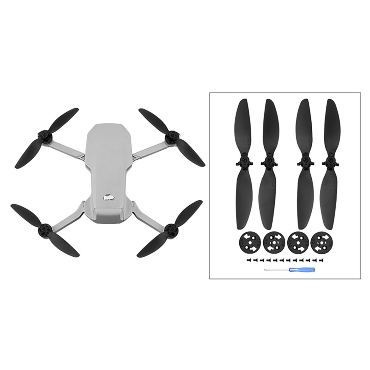 Set 2 elici drona, Plastic/Carbon, Pentru DJI Mavic MIni / 2 / SE ...
