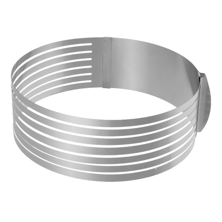 Forma reglabila pentru tort, din inox, 8.5 x 26 x 31 cm, Kinghoff - eMAG.ro