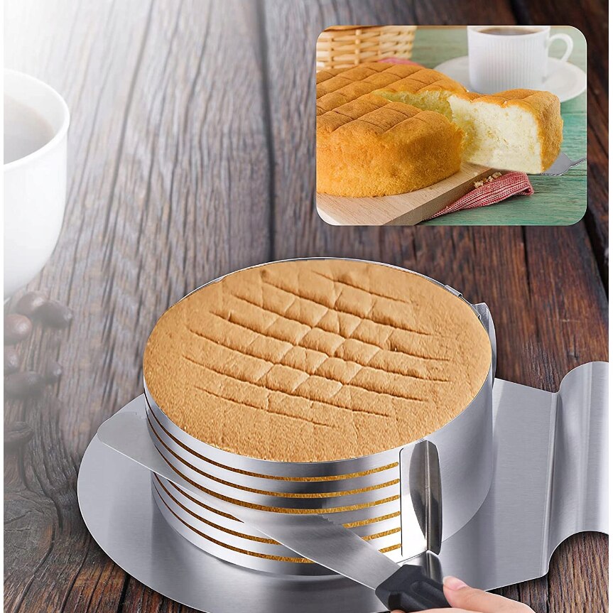 Forma reglabila pentru tort, din inox, 8.5 x 26 x 31 cm, Kinghoff - eMAG.ro