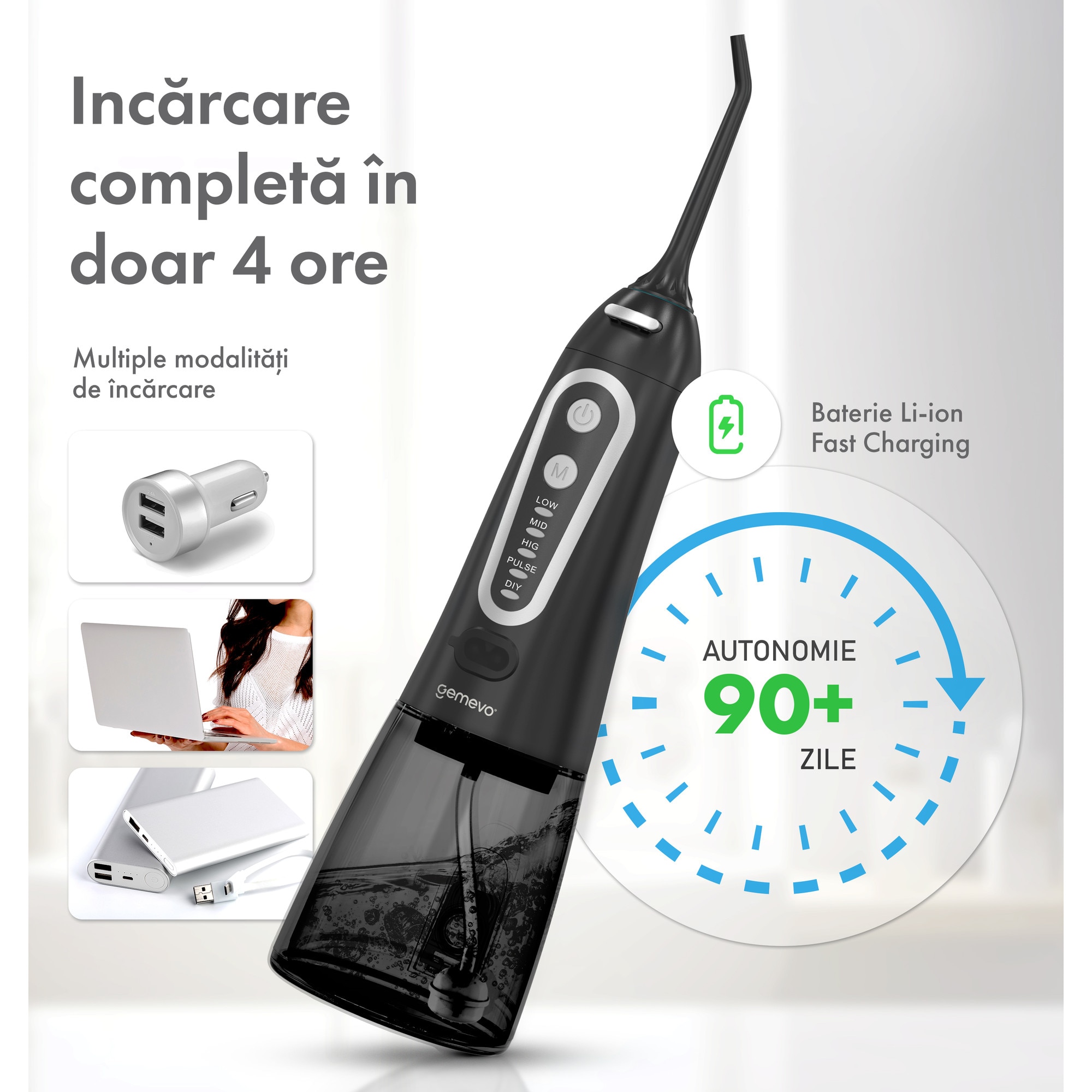 Irigator Bucal Profesional tip Dus Bucal Gemevo® Family, Irigator Oral ...