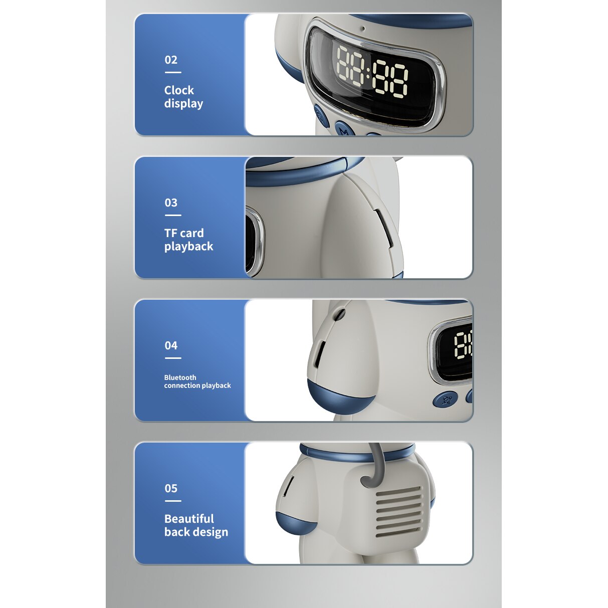 OEM DODO robot intelligens éjszakai lámpa, időkijelző és Bluetooth ...