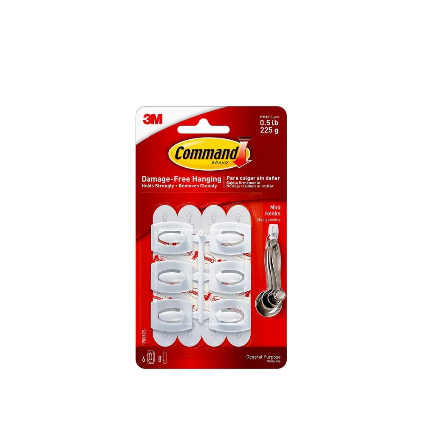 Set carlige autoadezive, 6 bucati, 3M Alb - eMAG.ro