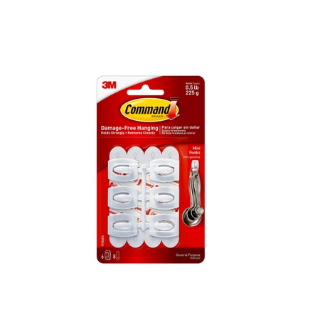 Set carlige autoadezive, 6 bucati, 3M Alb - eMAG.ro