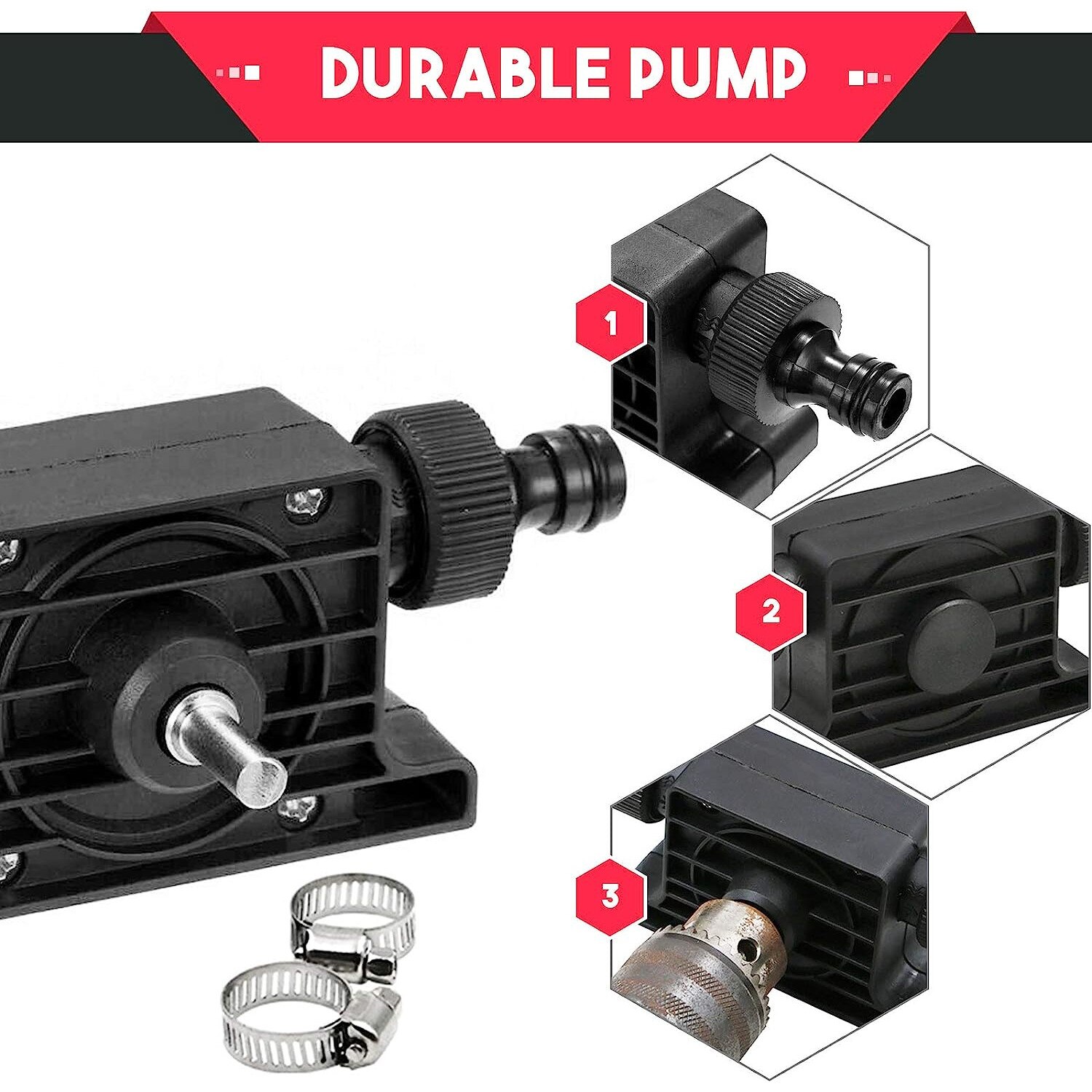 Pompa de foraj, ABS/Aliaj, Negru - eMAG.ro