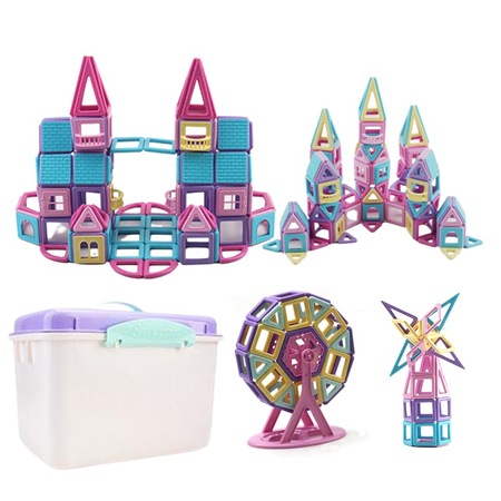 Set Inteligent de Constructie Magnetic cu 135 Piese, Numeroase ...