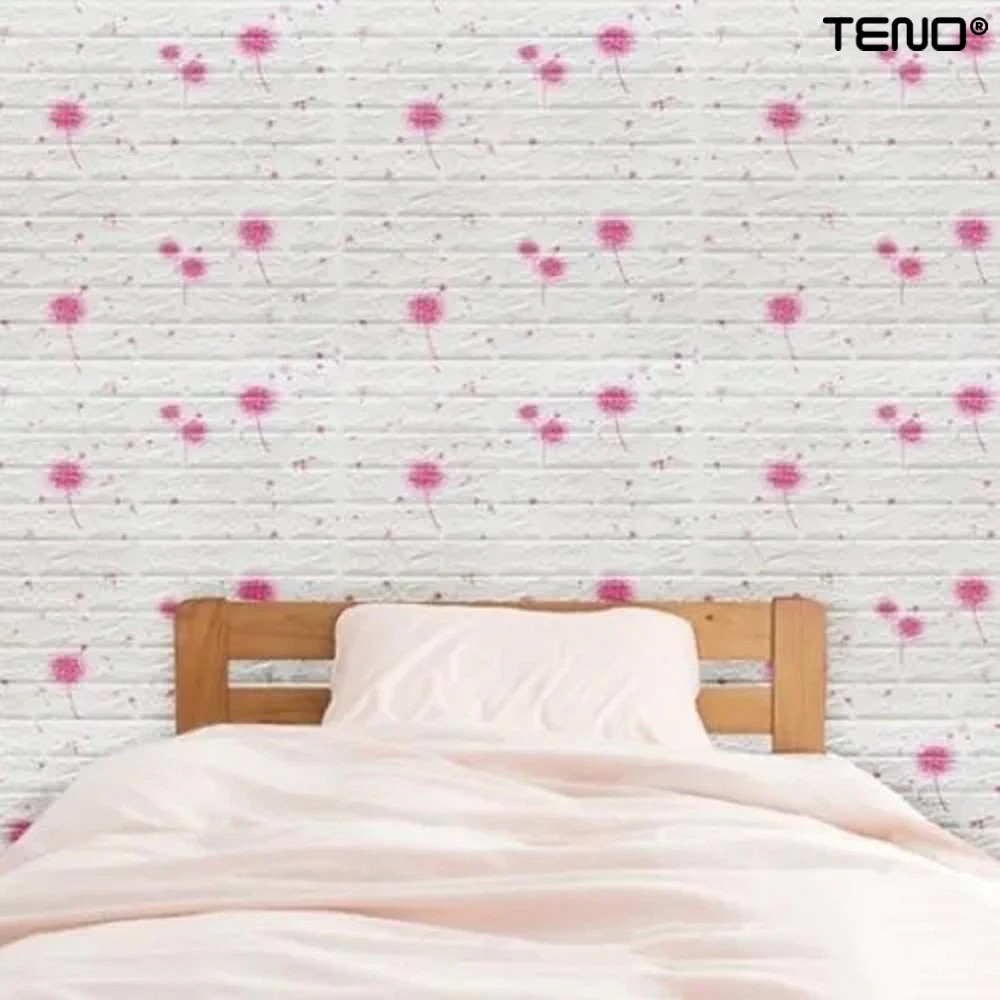 Set 10x Tapet Caramida 3D Teno®, model Flori, suprafata acoperire 5.3 ...