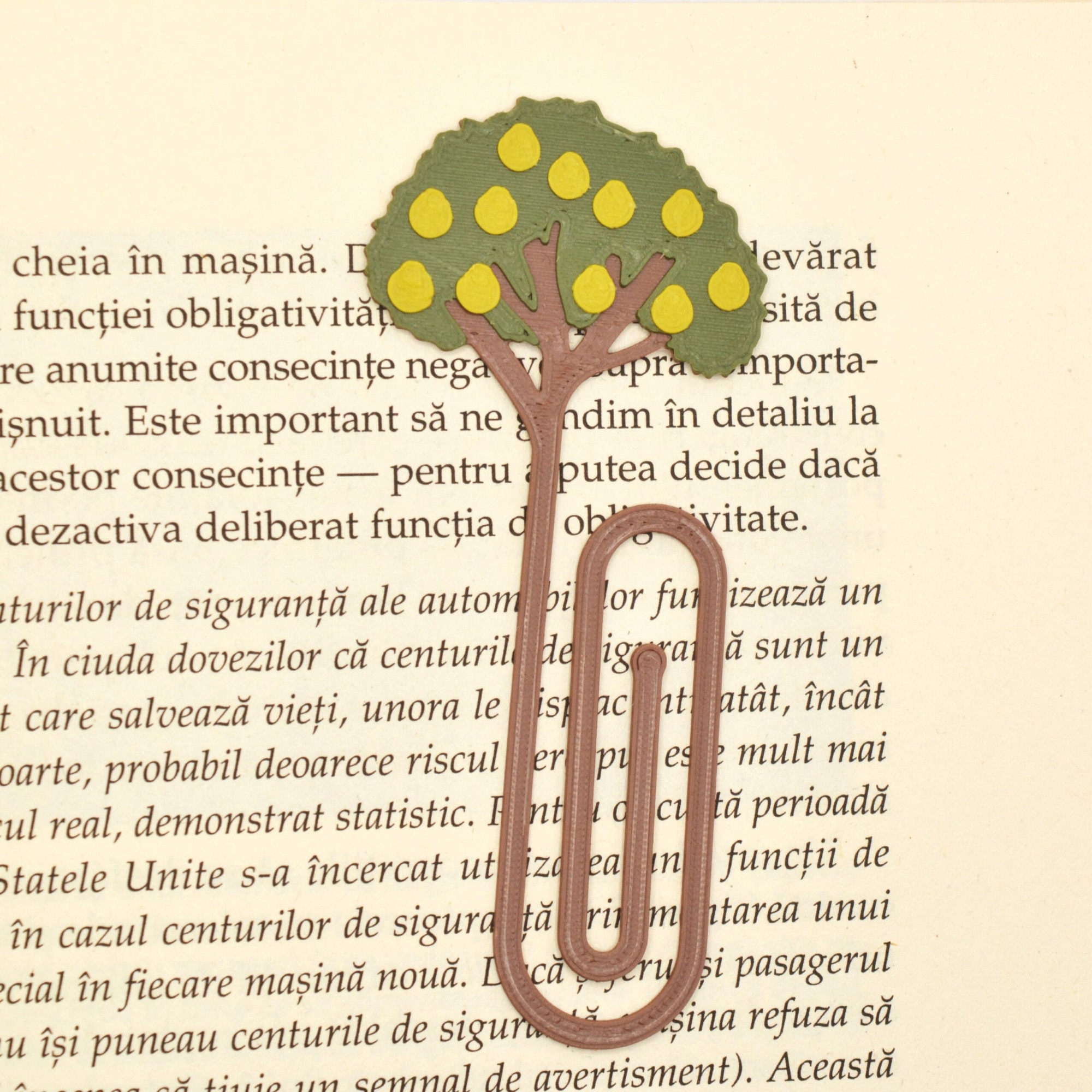 Semn de carte Agrafa - Copac - Gutui 70x50mm - eMAG.ro