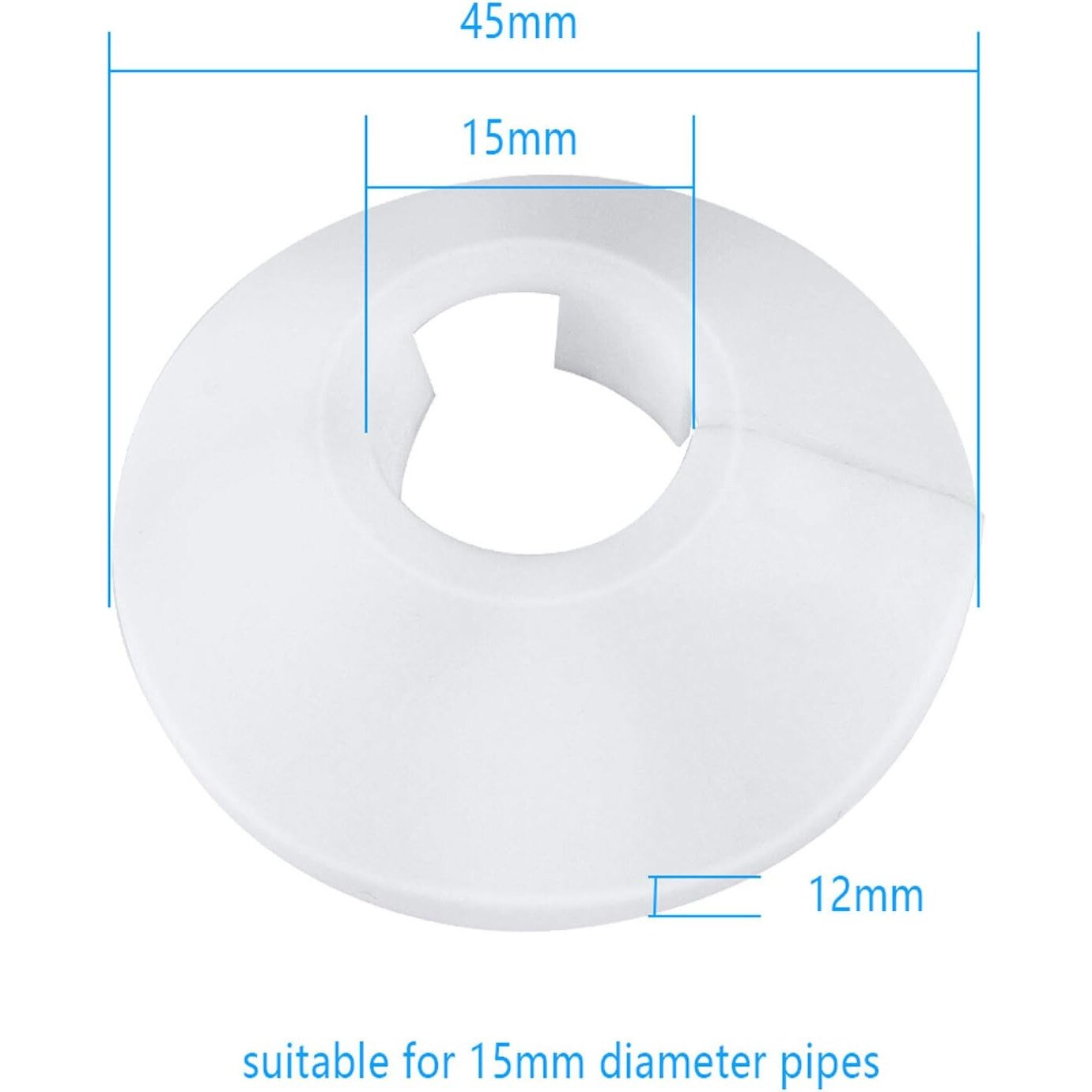 Set 20 cleme pentru tevi, Plastic, 15 mm, Alb - eMAG.ro