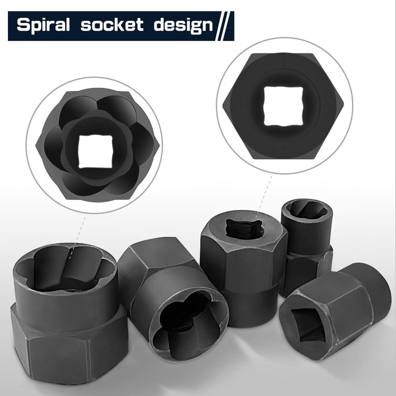 Set extractoare suruburi, prezoane rupte si piulite deteriorate, 6 ...