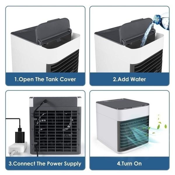 Mini aparat de aer conditionat portabil, Zola, 3 in 1, Racitor Aer ...