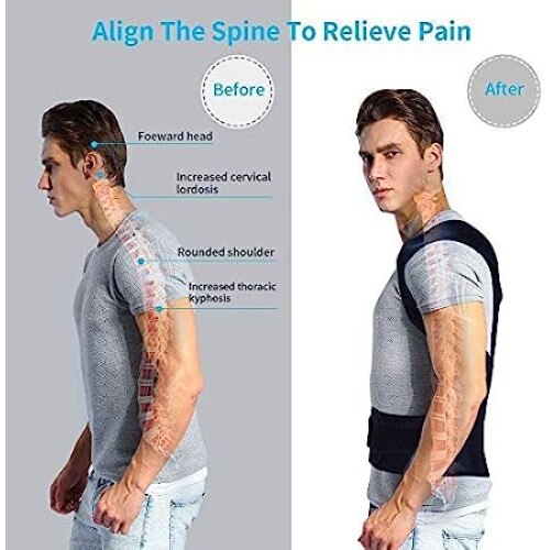 Corset pentru corectarea coloanei JENUOS®, coloana, umeri si clavicula ...