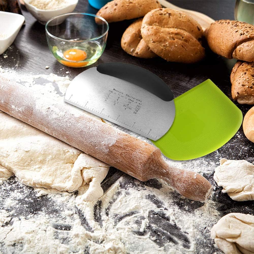 Racleta aluat, Sunmostar, Inox, 16 x 11.5 cm, 156 g, Argintiu/Negru ...