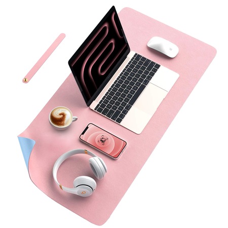 Mousepad gaming XXL cu doua fete din piele pu, impermeabil, pentru ...