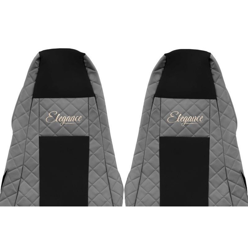 Set 2 huse scaune camion SCANIA Seria R G P 2005-2016, Negru cu gri ...