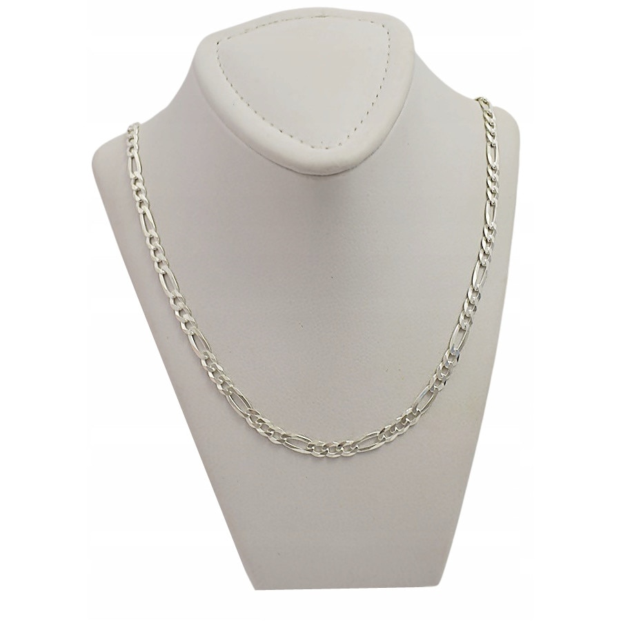 Lant barbati, Argint, 3.20 mm/50 cm, Argintiu 925 - eMAG.ro