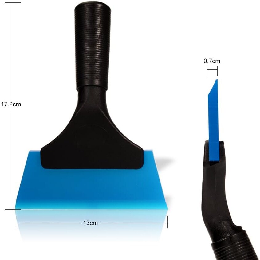 Racleta pentru geam, Sunmostar, Silicon, Negru/Albastru - eMAG.ro