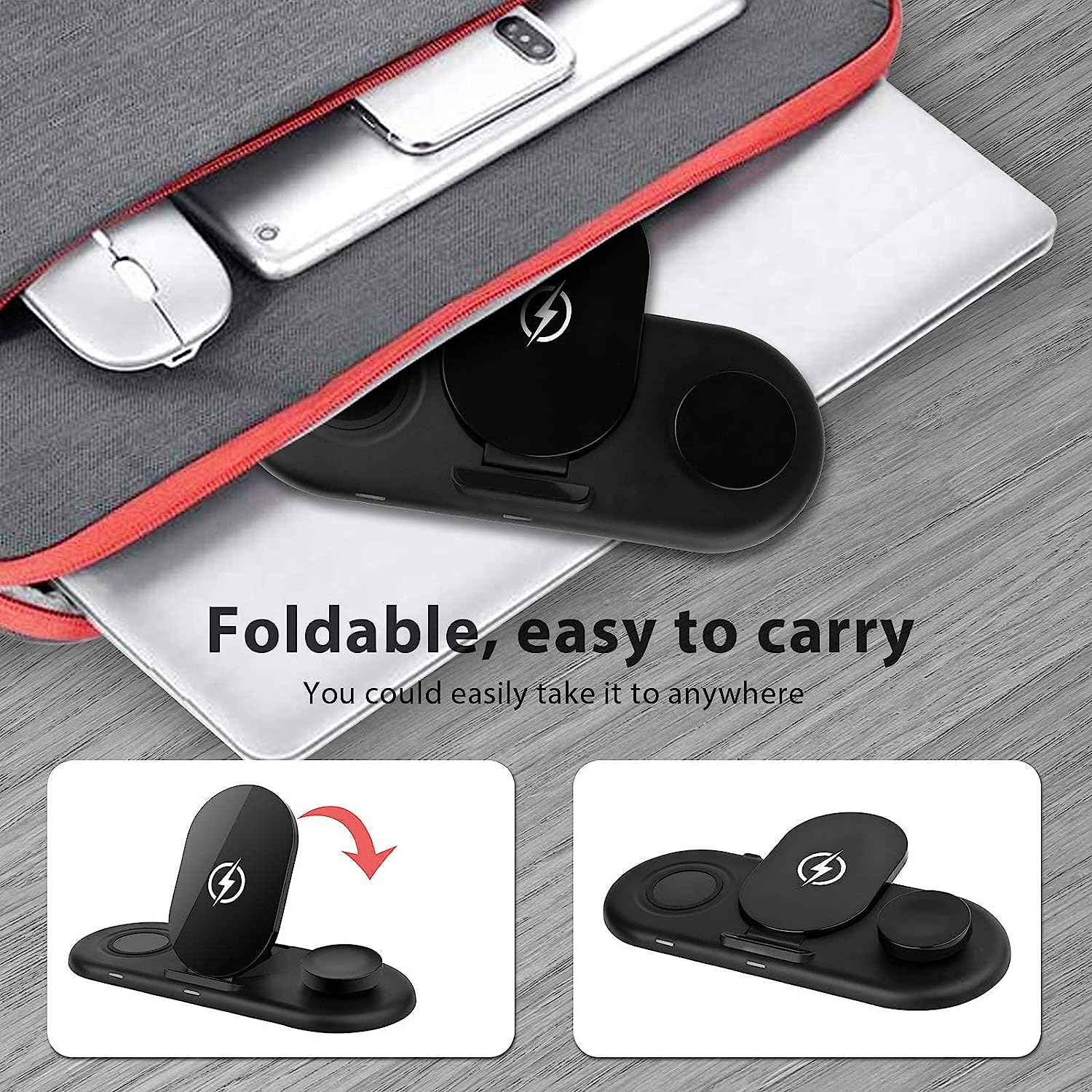 Incarcator Wireless, Neotrix, Statie Incarcare 3 In 1 QC Fast Charger ...